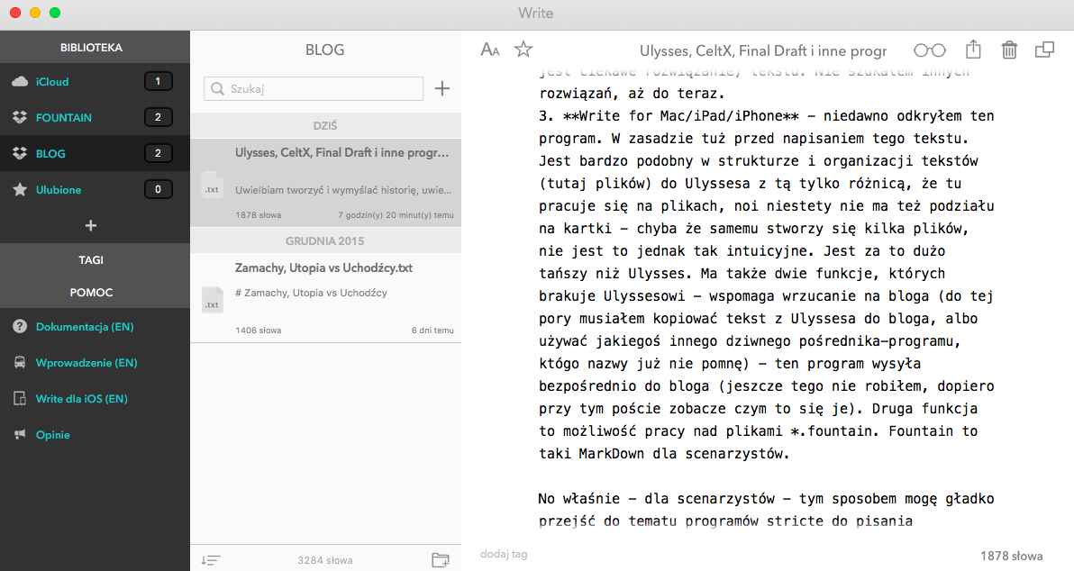 Najlepsze programy do pisania (nie tylko) scenariuszy – Notatnik reżysera